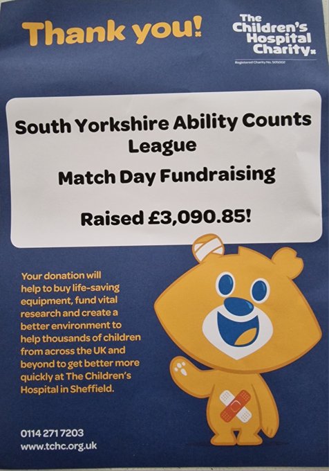 XMAS Fundraiser 2023 update – South Yorkshire Ability Counts League